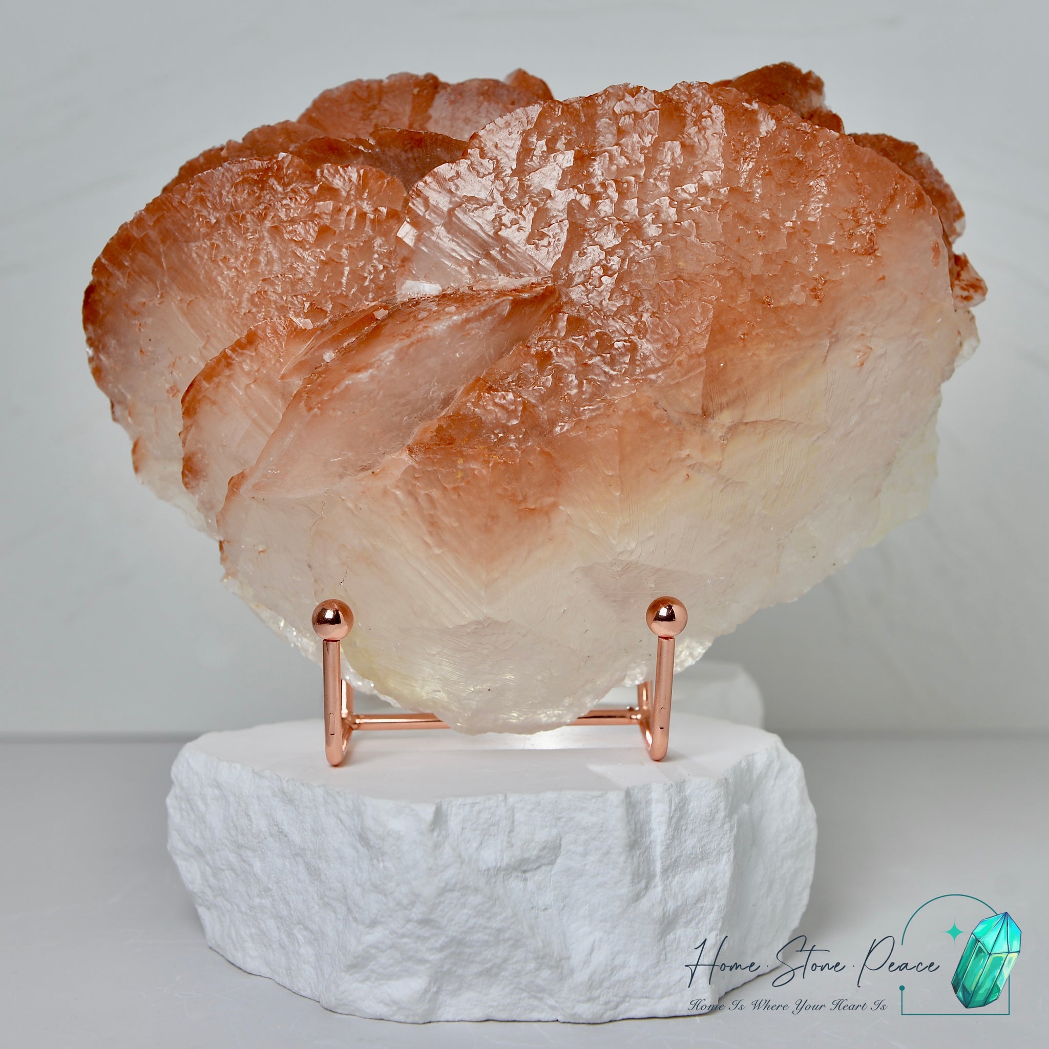 巨型玫瑰狀紅方解石原石 Large Rose Shape Red Calcite Cluster